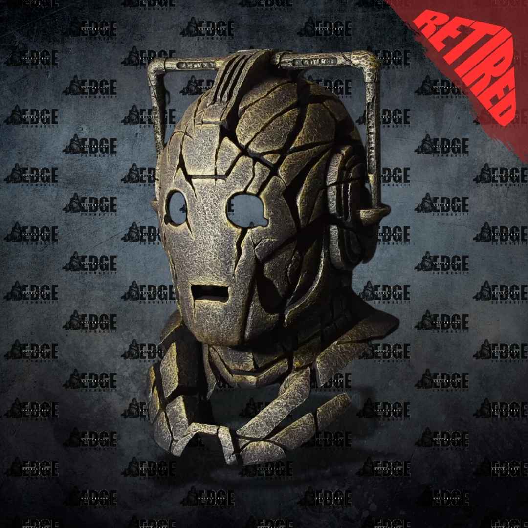 EDWHO01G Cyberman - Bust - (Gold) - Edge Sculpture Collectors Community