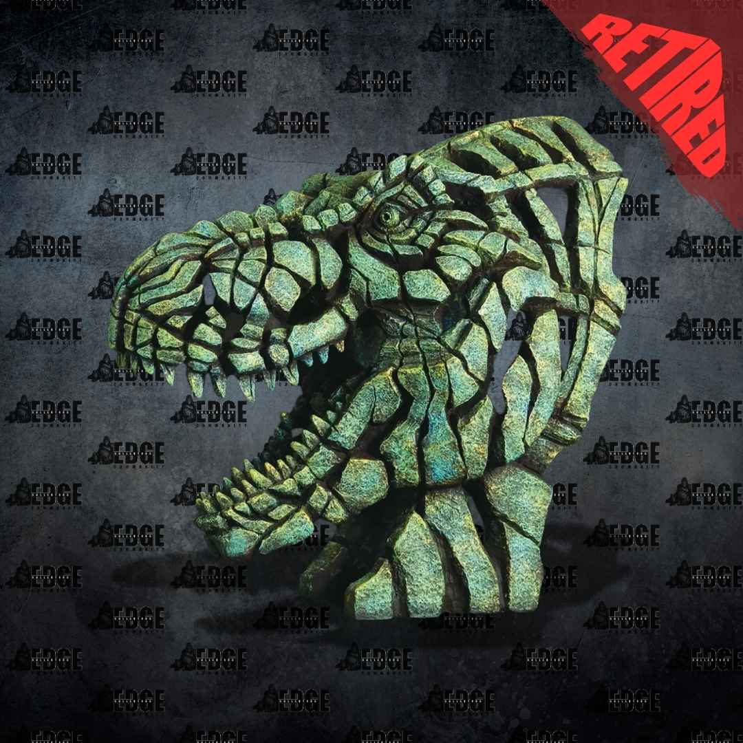 EDBS15 Tyrannosaurus Rex - Bust (Emerald Gold Glow) - Edge Sculpture ...
