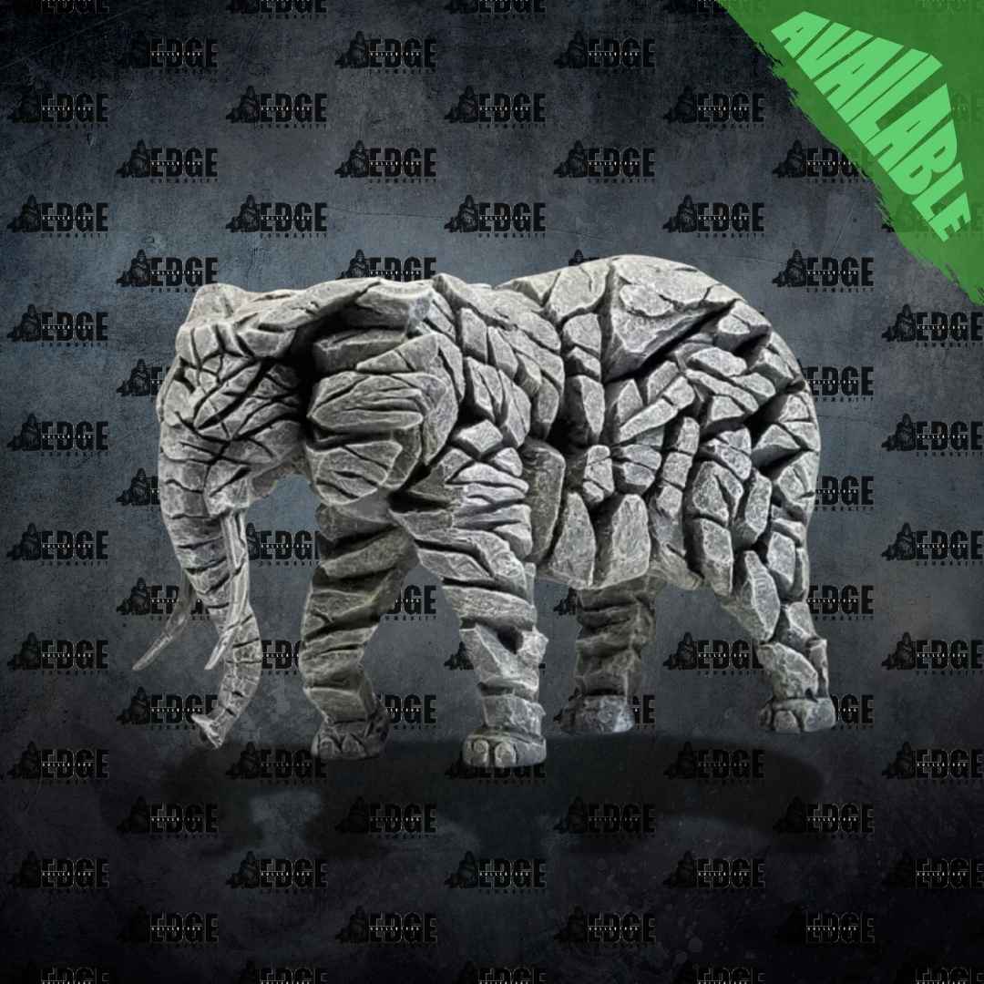 ED04W Elephant - Figure (White) - Edge Sculpture Collectors Community