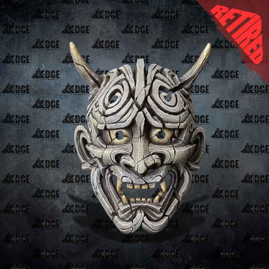 EDM01W Japanese Hannya - Mask (Antique White) - Edge Sculpture ...
